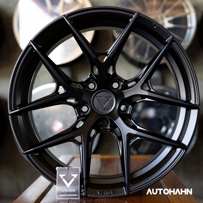 ล้อ Vage ขอบ 18 รีดเบา Flow Forming ลาย VF04 สีดำด้าน Alumite Black PCD ...