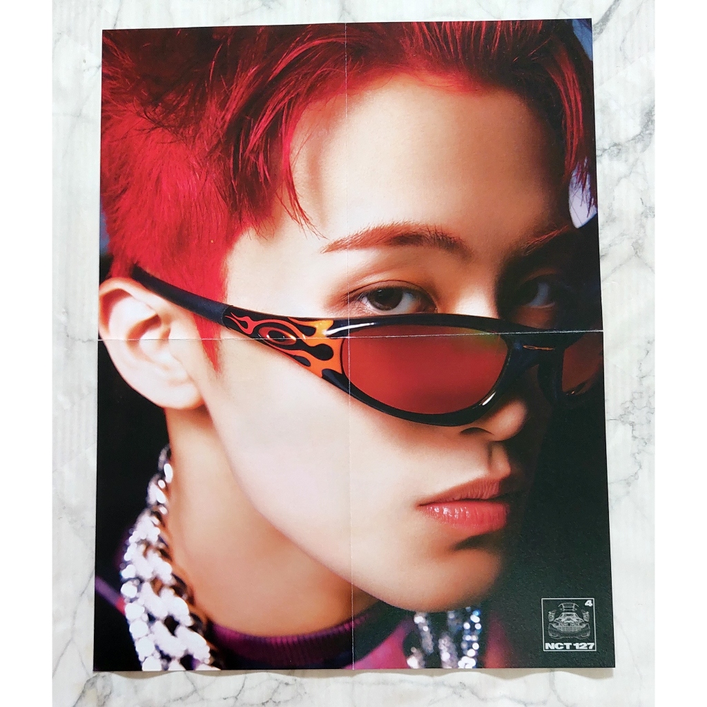 Folded Poster จาก อัลบั้ม NCT 127 - 2 Baddies Album เวอร์ Digipack ปก มาร์ค ของแท้ Kpop โปสเตอร์ ...