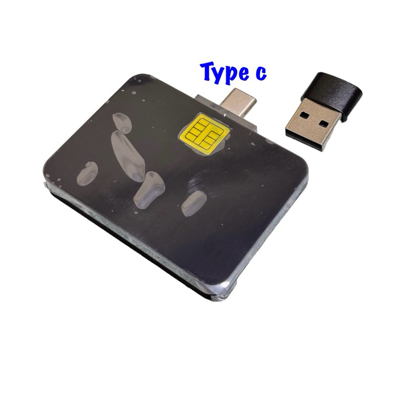 Micro USB/USB-C SIM Smart Card Reader สำหรับBank การ์ด IC/ID EMV SD TF ...