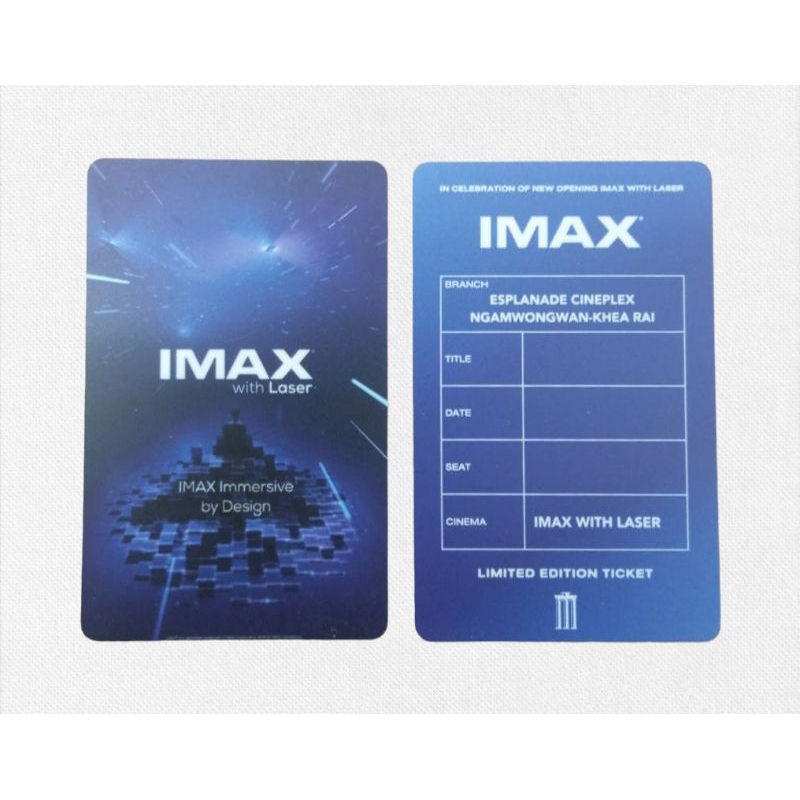 บัตรสะสม บัตรแข็ง IMAX Openenig Card สาขาเอสพลานาด แคราย จาก Major ...
