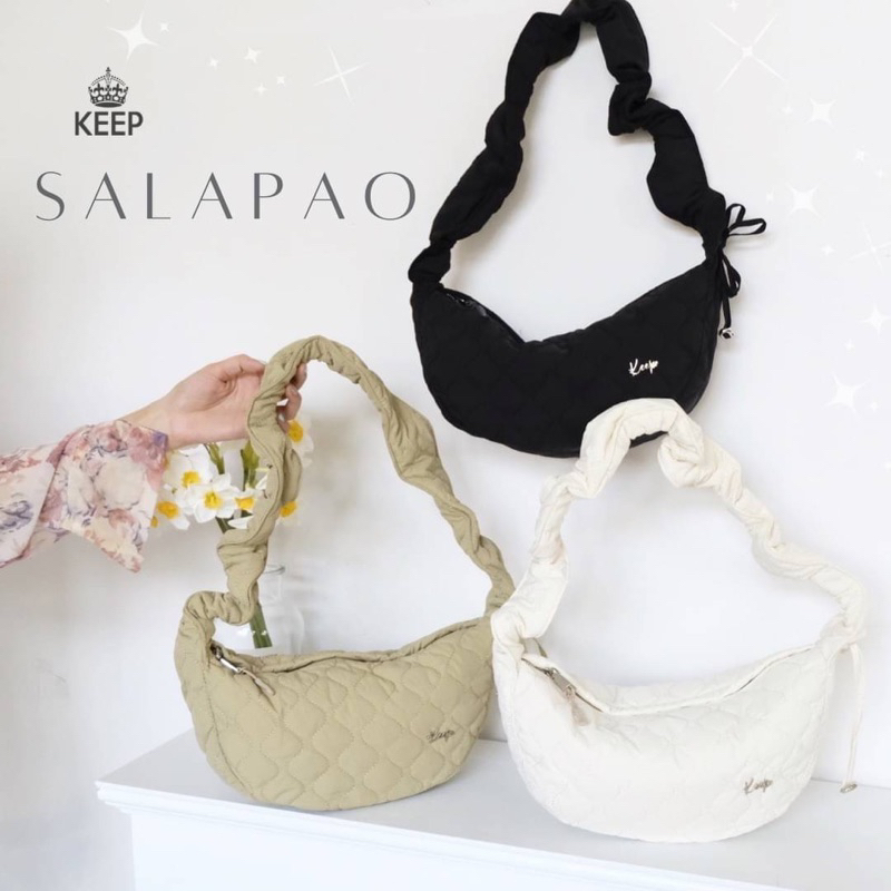 [รุ่นขายดี] KEEP กระเป๋าสุภาพสตรี รุ่น ' Salapao ' กระเป๋าผ้า ปรับความ ...