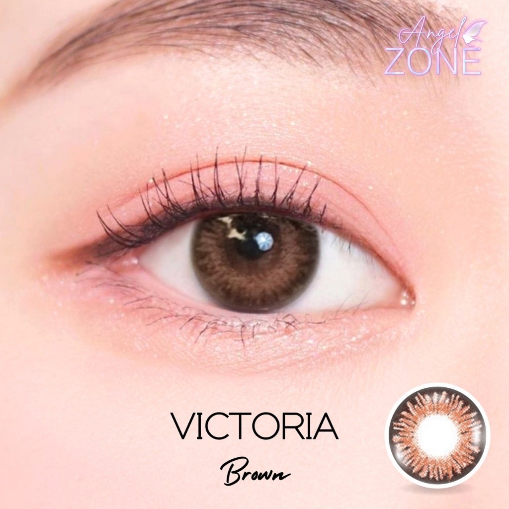 คอนแทคเลนส์ Angel Zone รุ่น Victoria Brown 14.2 | Shopee Thailand