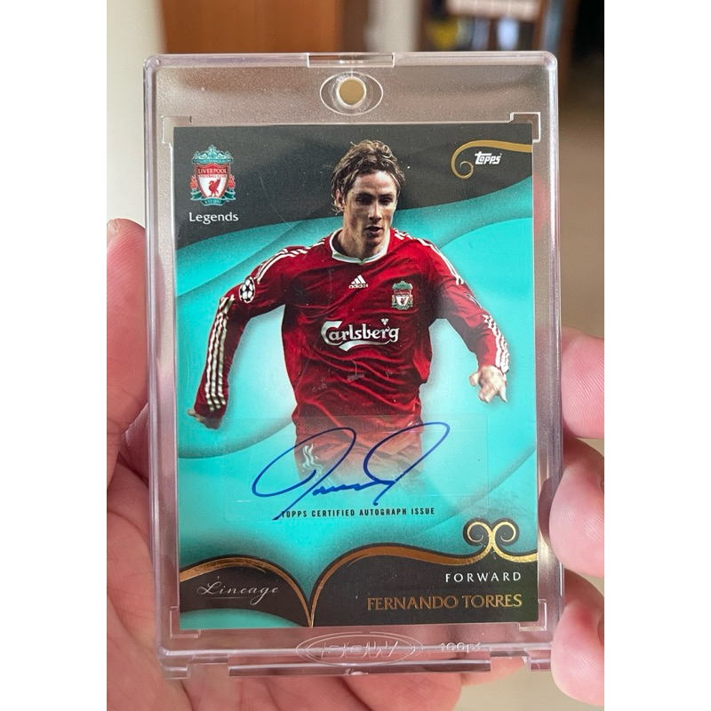 2022-23 Topps Liverpool Lineage LFC Legend Teal 75/99 Fernando Torres ...