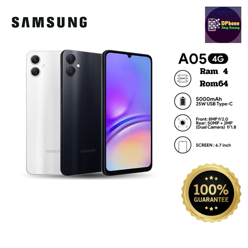 SamsungA05 Ram4Rom64 เครื่องแท้ รับประกันศูนย์ไทย1ปี | Shopee Thailand