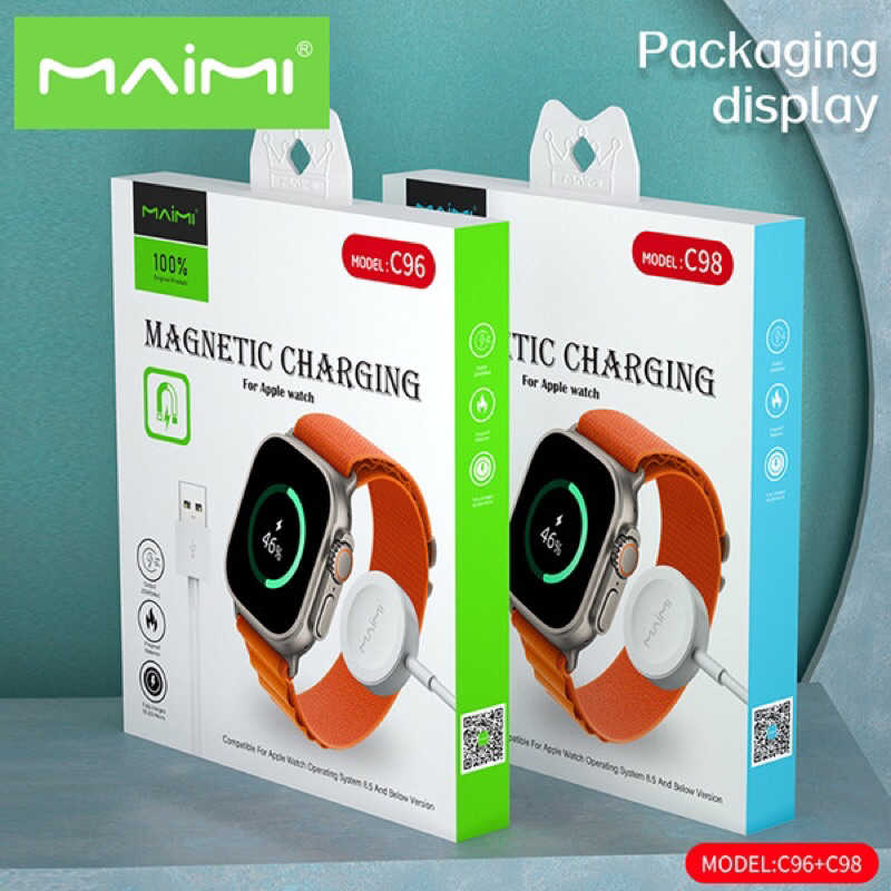 MAIMI C96-C98 Charger สาย ชาร์จ นาฬิกา(แบบ USB) (แบบ USB-C) ที่ชาร์จ นาฬิกา i Watch ยาว 1เมตร ...