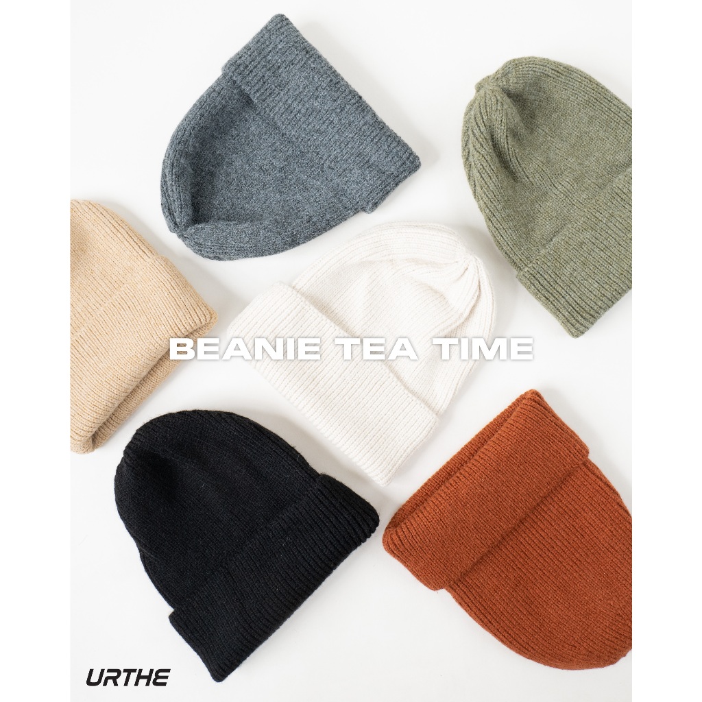 URTHE - หมวกไหมพรม รุ่น BEANIE TEA TIME | Shopee Thailand