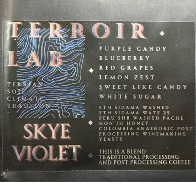 "SKYE VIOLET " [Terroir Laboratory] - Purple candy, Blueberry, Red ...