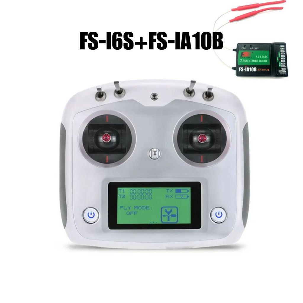 Flysky FS-i6s 10CH 2.4G เครื่องส่งสัญญาณหน้าจอสัมผัส2A พร้อมตัวรับ ...