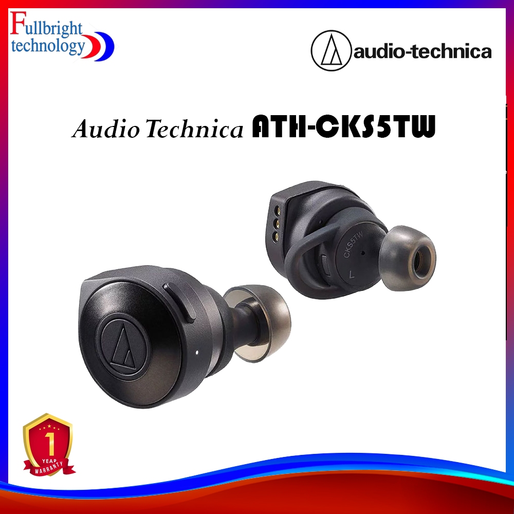 Audio Technica ATH-CKS5TW หูฟังอินเอียร์ไร้สาย (ประกันจากศูนย์ 1 ปี) | Shopee Thailand