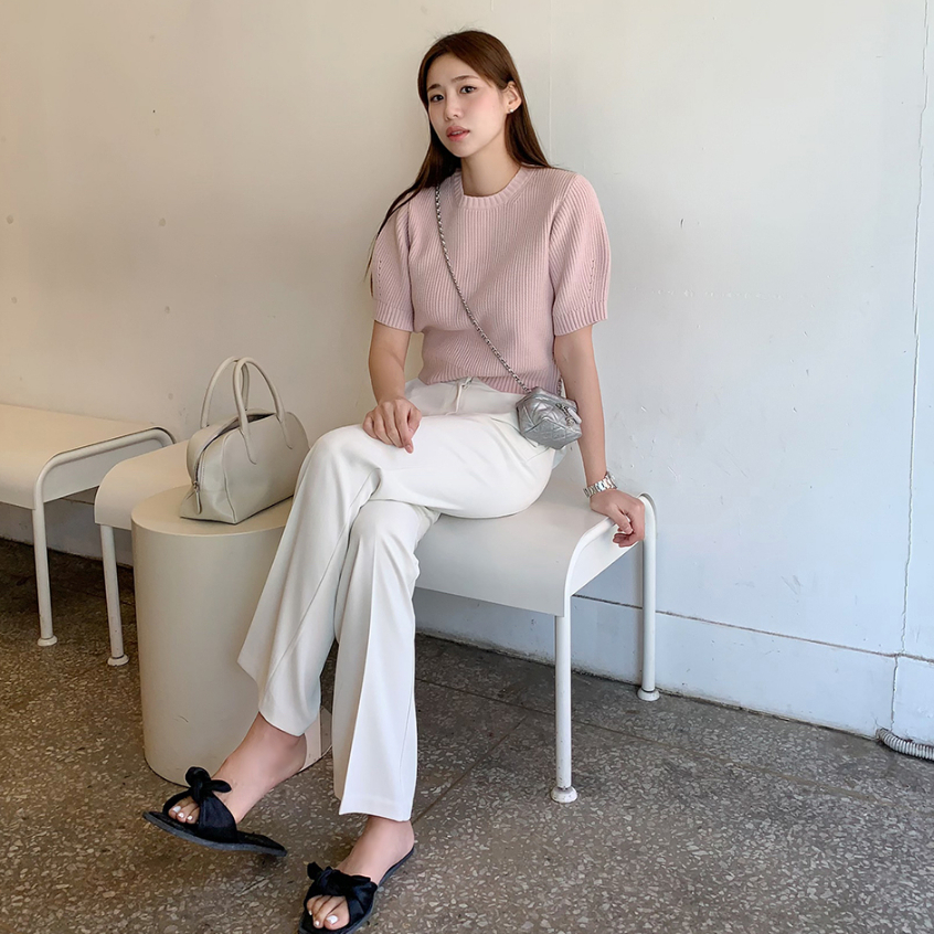 GANGNAM PROJECT Lauren Bootcut Slacks | Shopee Thailand