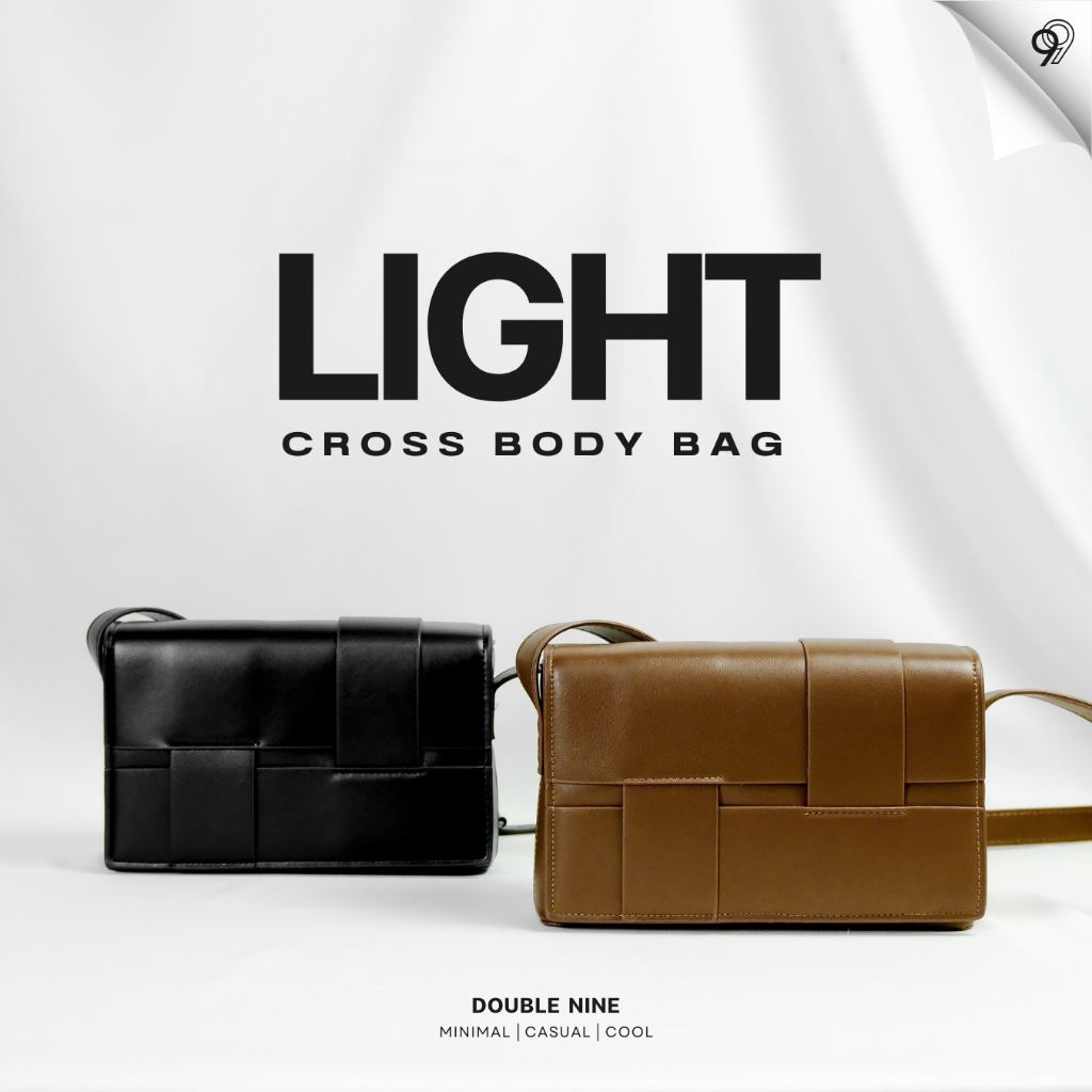 DOUBLE NINE : LIGHT BAG กระเป๋าสะพายข้างแบบสาน | Shopee Thailand