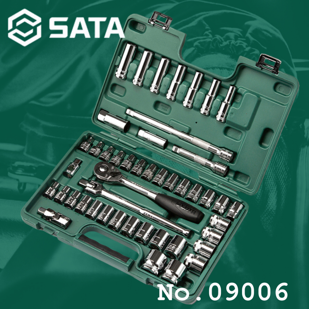 SATA ชุดลูกบล็อก 46 ชิ้น 1/2 นิ้ว No.09006 | Shopee Thailand