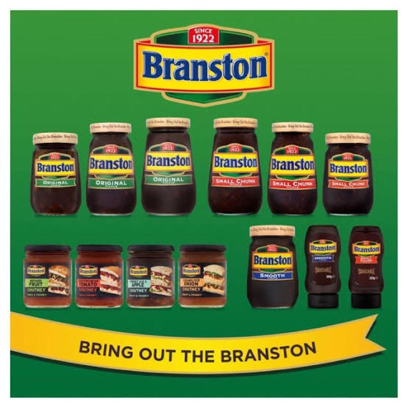 Branston pickles original/ small chunks 360g. ผักดองรวมปรุงรส 2สูตร ...