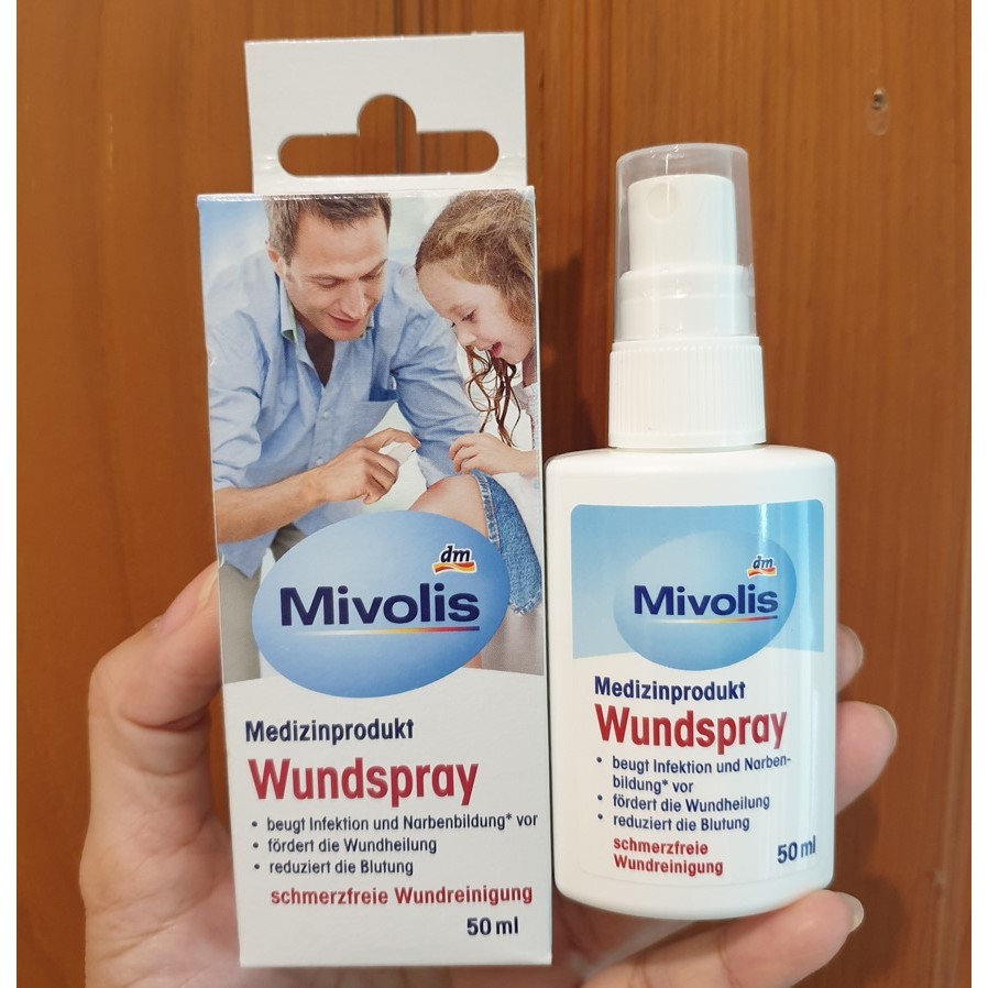สเปรย์ฉีดแผลสด ระงับเชื้อ Mivolis Wundspray 50 ml นำเข้าเยอรมัน 2 ปี ...
