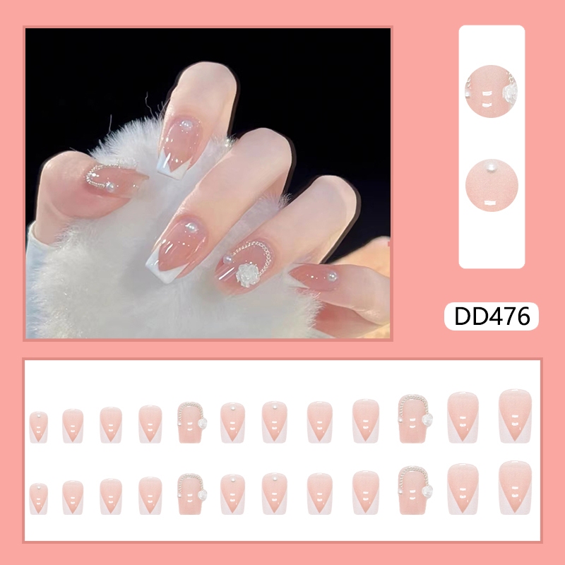 🇹🇭จัดส่งวันนี้🎁【R800】เล็บปลอมสำเร็จรูป เล็บปลอมยาว กันน้ำ หลากหลายสไตล์ ...