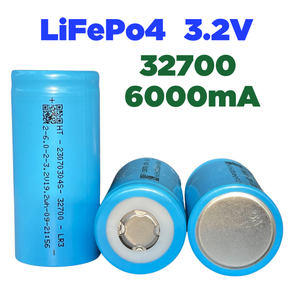 [ ราคา1ก้อน ] 32700 LiFePo4 3.2V 6000mAh แบตเตอรี่ลิเธี่ยมฟอสเฟต ...