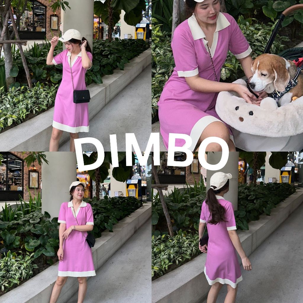 12FEBRUARY | DIMBO KNIT DRESS เดรสผ้ายืดไหมพรม คอปก ทรงใส่สบายไม่แนบตัว ...
