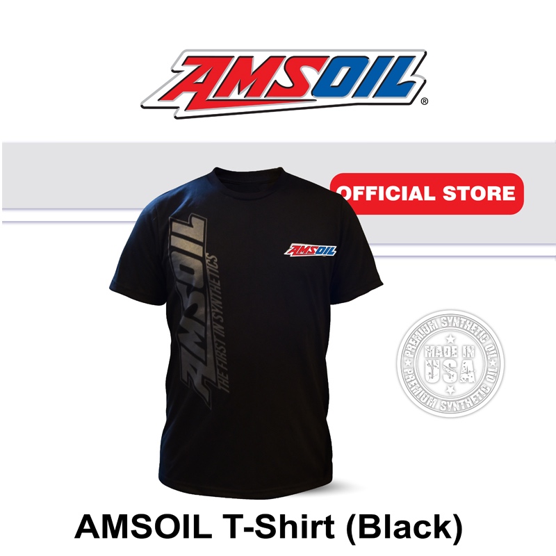 AMSOIL T-Shirt เสื้อยืดแอมซอยล์สีดำ ของแท้ 100% | Shopee Thailand