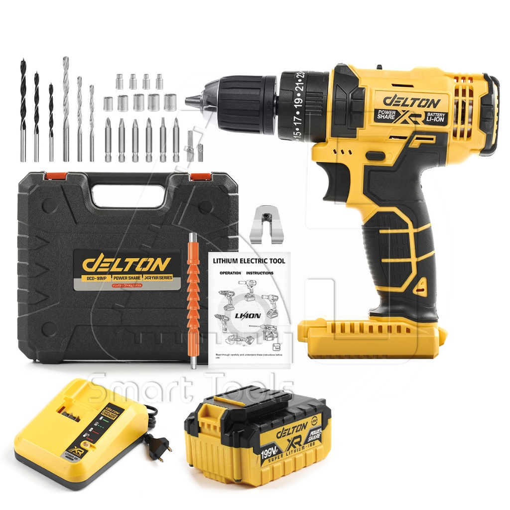 DELTON สว่านไร้สาย 3 ระบบ 99V/199V YXR Series รุ่น DCD-99VP ใช้งานร่วมกับ แบตเตอรี่ Power Share ...