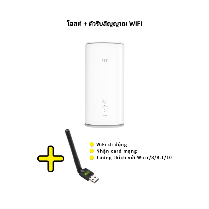ZTE 5G Indoor CPE รุ่น MC8020 Gen3 WiFi 6 SIM Router เราท์เตอร์ ซิมการ์ด ไวไฟ รองรับ 5G/4G 2.4 ...