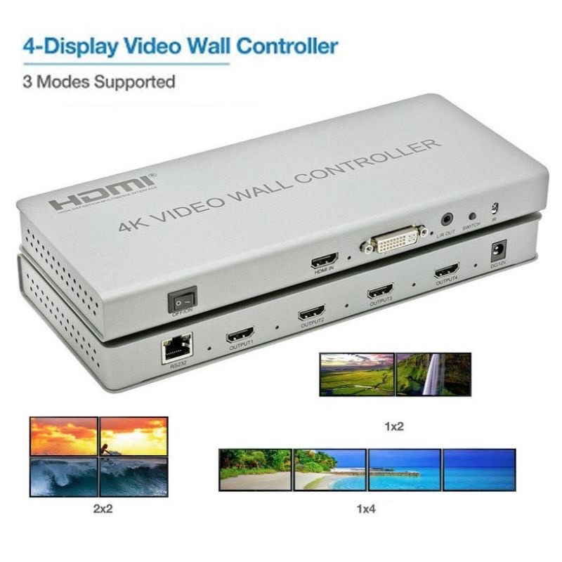 พร้อมส่ง hdmi video wall controller 2x2 4 Display รวมจอ ให้เป็นภาพเดียวกัน 4จอภาพสูงสุด | Shopee ...