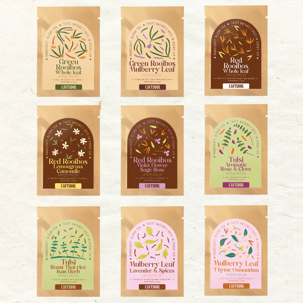 CAFTSOUL Hand-blended Non-Caffeine Tea Sachet (Individual Sachet ...