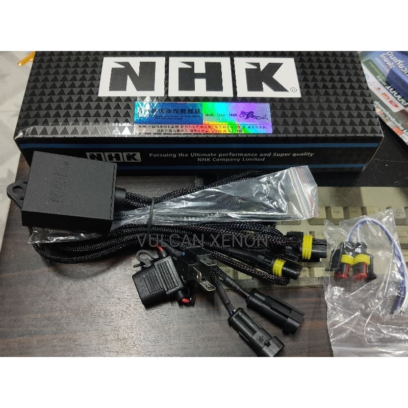 NHK H4X ชุดสายรีเลย์สไลท์คุณภาพสูง ควบคุมไฟสูงต่ำ โปรเจคเตอร์ หรือหลอด ...