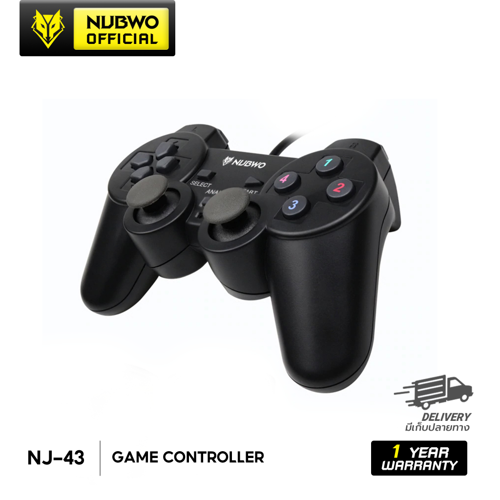 NUBWO จอยเกมส์ จอยเกมส์ PC จอย D-Input Controller สี Black ใช้งานกับ ...