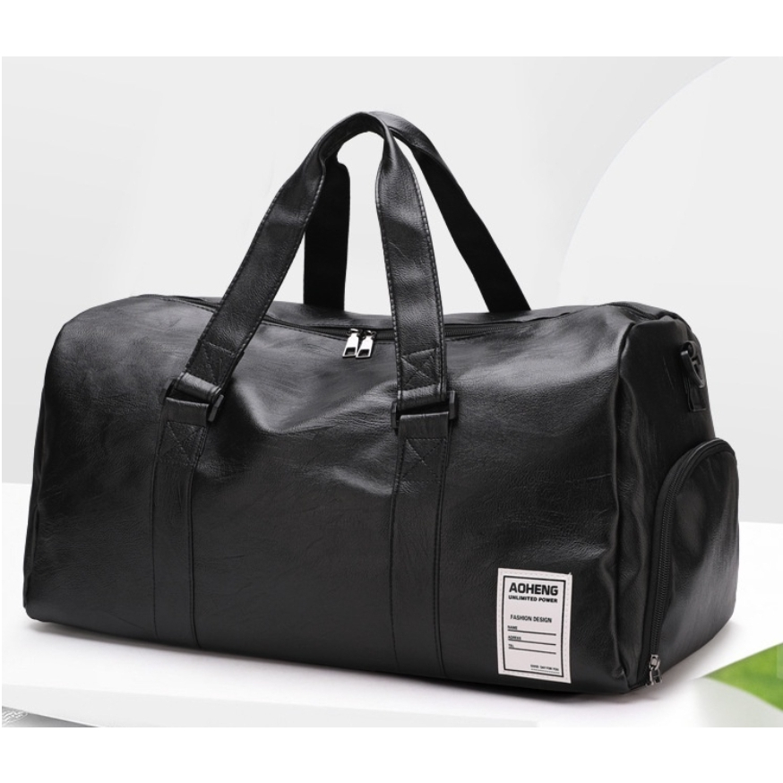 กระเป๋าสะพายเดินทาง กระเป๋าหนัง PU ใบใหญ่ ใส่เสื้อผ้า รองเท้า และของอีกมายมาย มี 2 ขนาด พร้อมส่ง ...