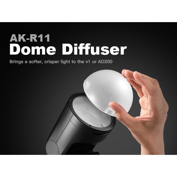 Godox S-R1 ตัวแปลงแฟลช หัวสี่เหลี่ยมให้เป็นหัวกลม ซอฟบอค AK-R11 Dome ...