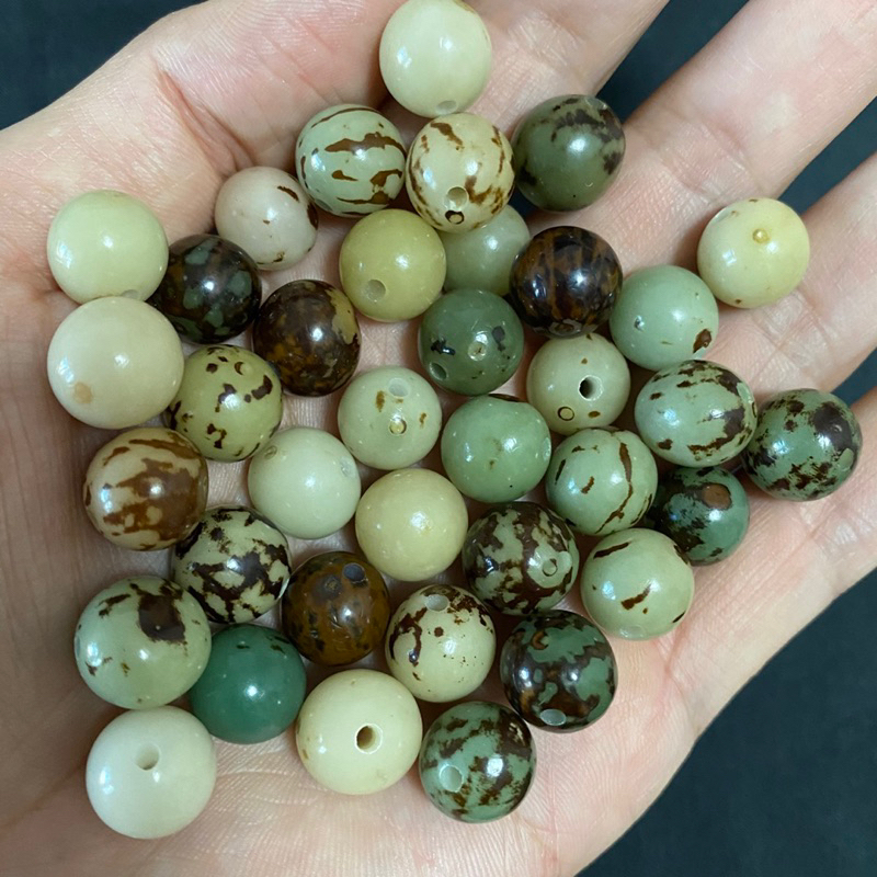 เมล็ดโพธิ์ธรรมชาติ 50g สำหรับทำสร้อยข้อมือ/สร้อยคอ เจาะแล้ว Natural ...