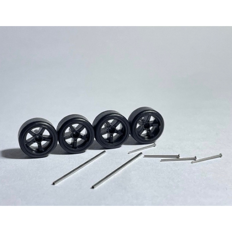 ล้อยาง 1:64 5 Spoke black with Jdm Axle | Shopee Thailand