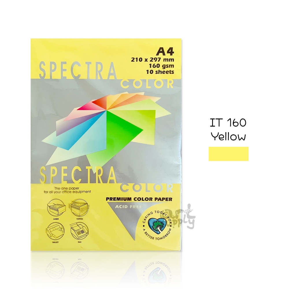 กระดาษสี 2 หน้า Spectra Color Paper A4 160g แพ็ค 10 แผ่น | Shopee Thailand