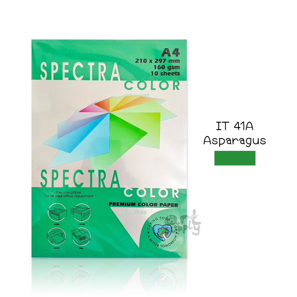 กระดาษสี 2 หน้า Spectra Color Paper A4 160g แพ็ค 10 แผ่น | Shopee Thailand