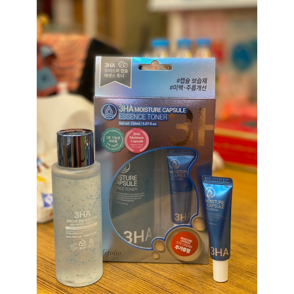 Esfolio 3HA Moisture Capsule Essence Toner 150ml+ Eye Cream 10 ml ...