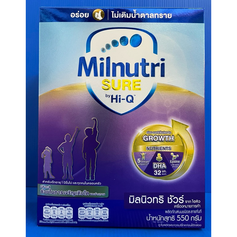 Hi-Q Milnutri sure 550 กรัม นมช่วยเพิ่มน้ำหนัก หมดอายุ 15/05/2026 ...