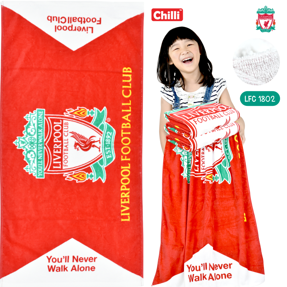 ผ้าขนหนู ขนาด 30x60 นิ้ว Liverpool LFC-1802 พิมพ์ลายลิขสิทธิ์แท้ ผ้า ...