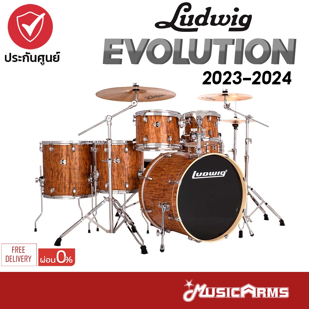 Ludwig Element Evolution 2023-2024 Model 5 / 6 pcs Shell Pack กลองชุด ...