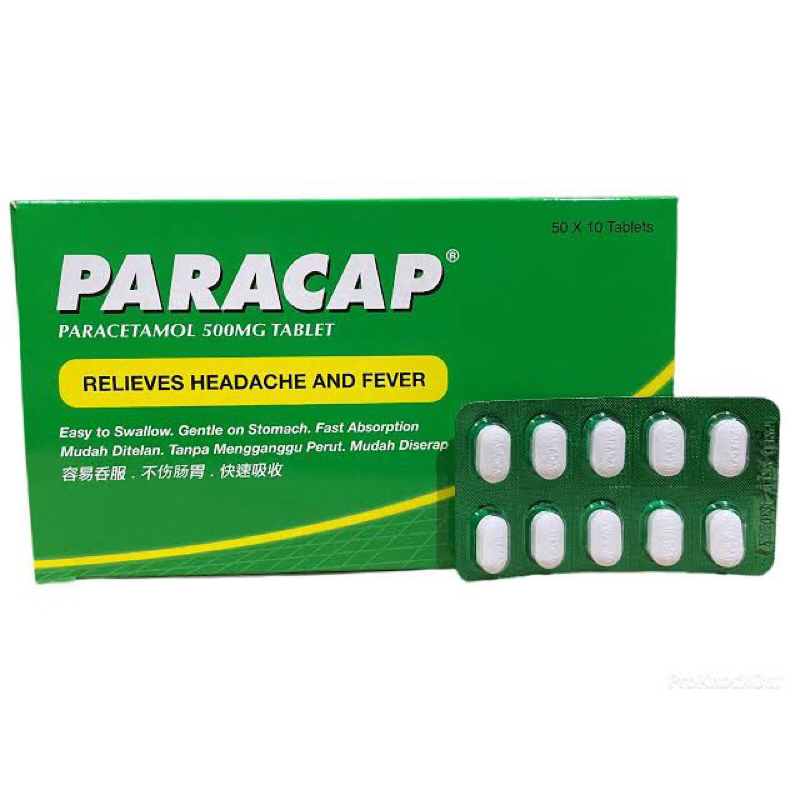 Paracap พาราแคพ พาราเซตามอล ลดไข้ | Shopee Thailand