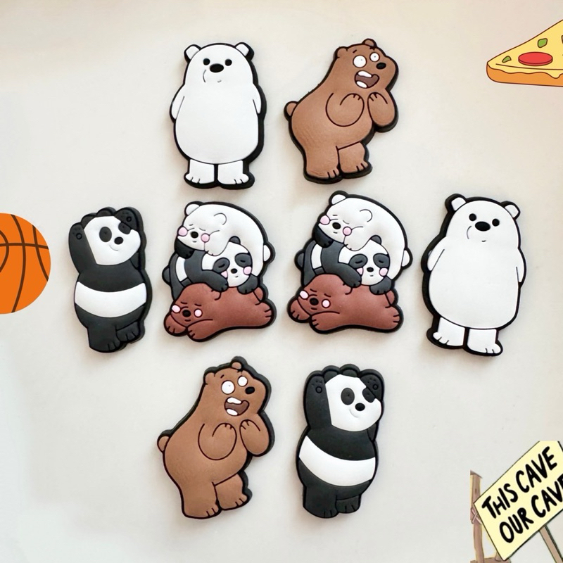 พร้อมส่ง Jibbitz ตัวติดรองเท้า Crocs ตัวติดรองเท้า ลาย we bare bears | Shopee Thailand