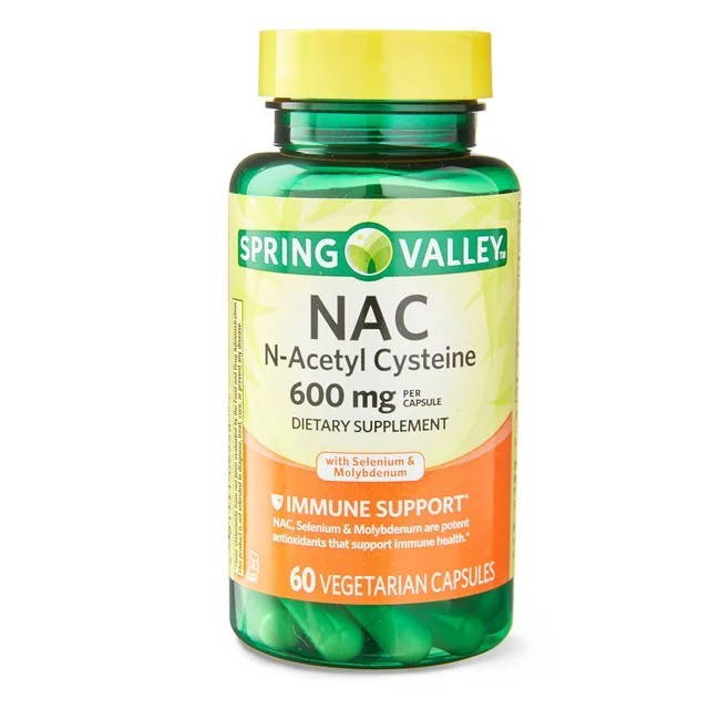 Spring Valley NAC Vegetarian Capsules, 600mg, 60 Count N-Acetyl ...