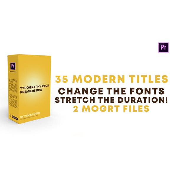 Typography Pack – Premiere Pro | Shopee Thailand