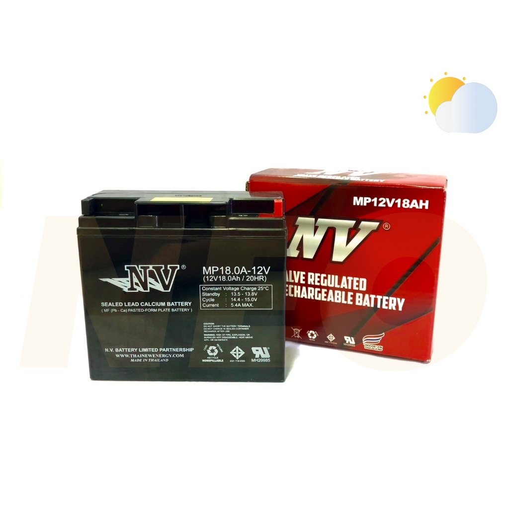 แบตเตอรี่ ยี่ห้อ NV 12V-18Ah / Battery NV 12V-18Ah | Shopee Thailand