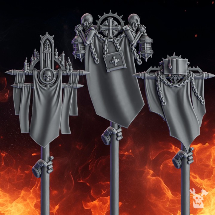 Pactum Aeternum Banners High quality and detailed 3d print miniature ...