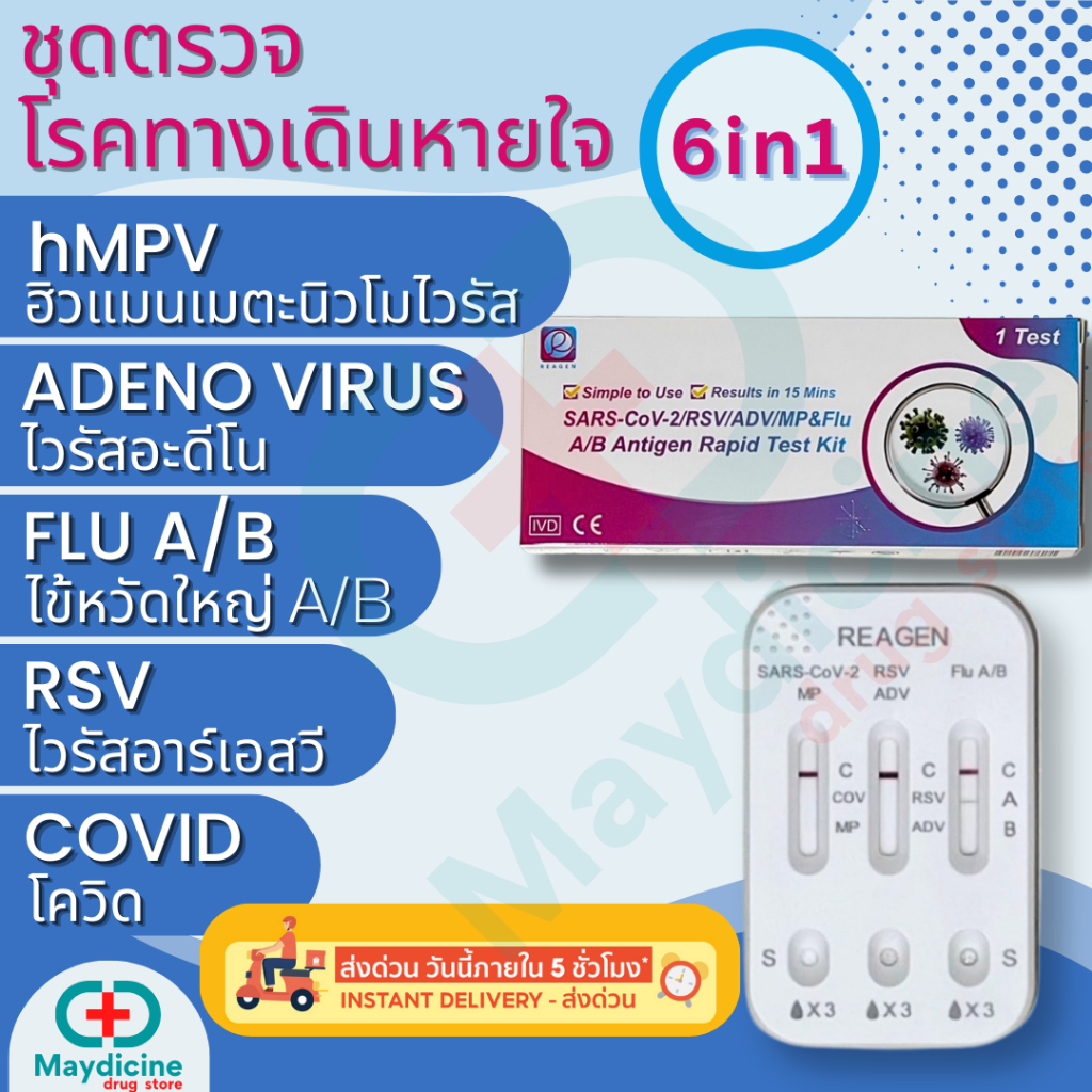 ชุดตรวจไข้หวัดใหญ่ Influ A/ Influ B/ RSV/ Covid-19 | Shopee Thailand