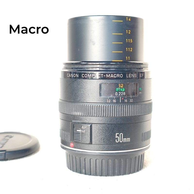 เลนส์ Canon COMPACT-MACRO EF 50mm F/2.5 Lens Mount EF Eos พร้อมฝาหน้า ...