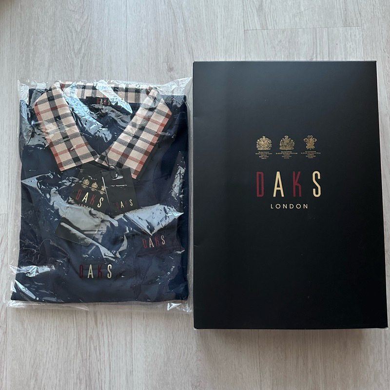 (ใหม่) เสื้อโปโล แบรนด์ DAKS สีกรม ไซส์ M ของแท้100% | Shopee Thailand