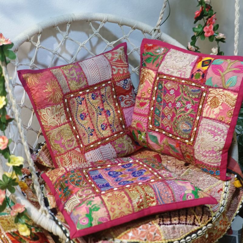 ปลอกหมอนอิงอินเดียงาน patchwork | Shopee Thailand