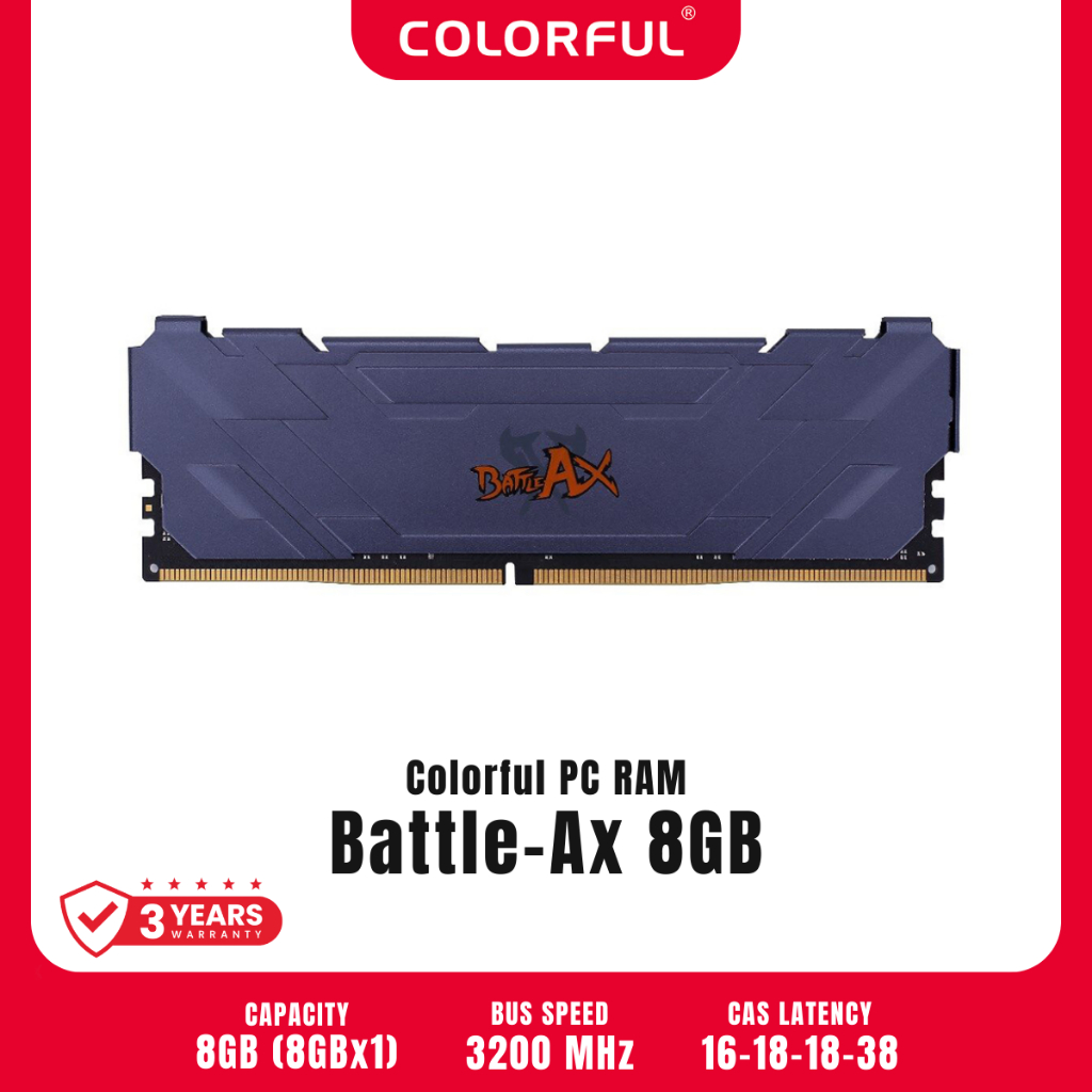 COLORFUL RAM หน่วยความจำ สำหรับ PC Battle-AX DDR4 BUS 3200 - CL16 ขนาด ...