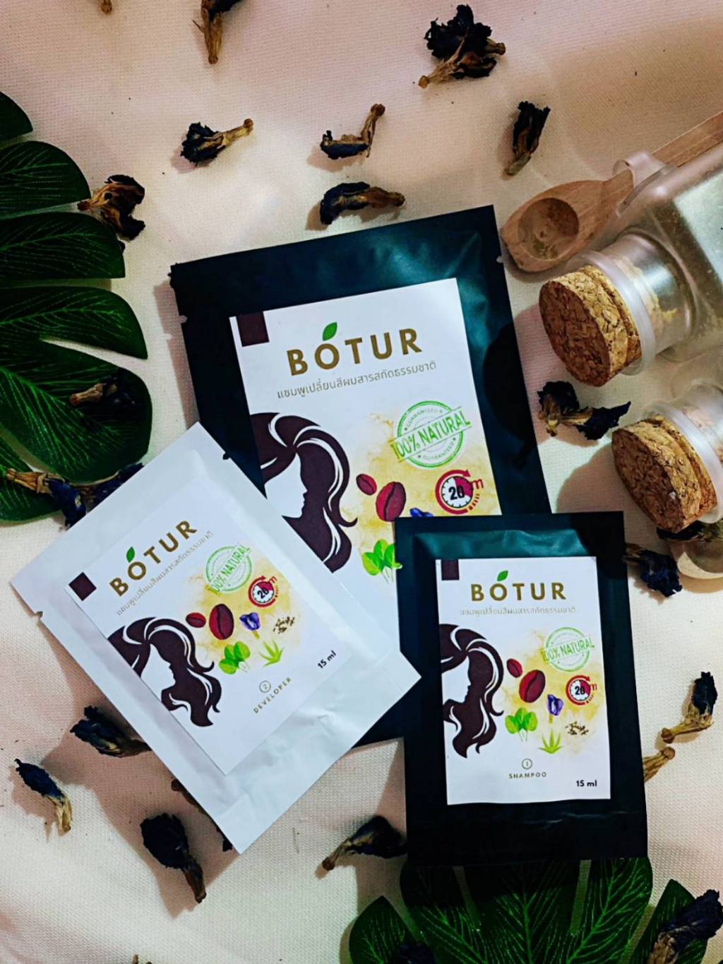 ผลิตภัณฑ์ BOTUR แชมพูเปลี่ยนสีผมสารสกัดธรรมชาติ 30 ml | Shopee Thailand